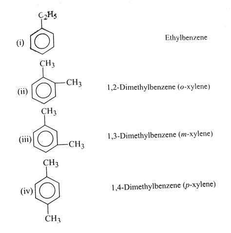 Write The Possible Isomers Of Aromatic Compound Having Molecular Of Formulae ` A C 8 H 10