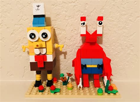 Lego Ideas Spongebob And Mr Krabs Brickheadz Figures