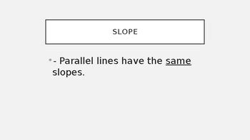 Writing Equations Of Parallel Lines PowerPoint By Krista Gurnett