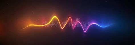 Abstract Glowing Line On A Dark Gradient Backdrop With Subtle Glow Effect And Copy Space Stock