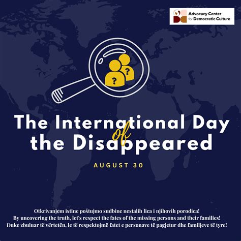 Press Release The International Day Of The Disappeared