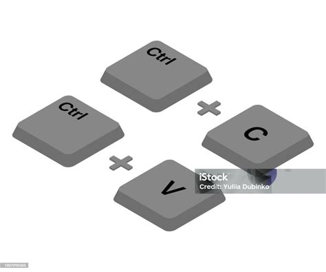 Ctrl C Ctrl V Keys On The Keyboard Copy And Paste The Key Combination
