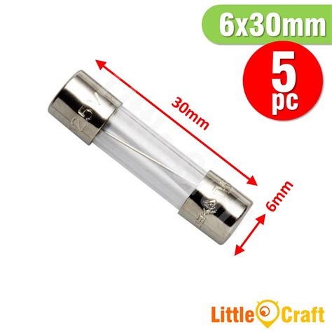 5pcs Glass Fuse 250v Fast Blow 5mmx20mm 6mmx30mm 1a 2a 3a 4a 5a 6a 8a 10a 12a 15a 20a 25a 30a