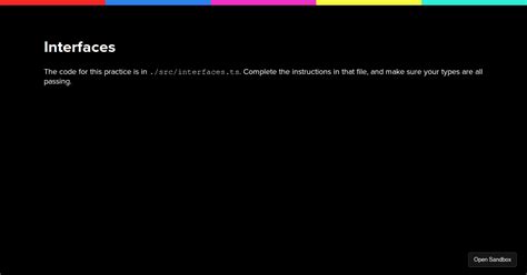 Solution Interfaces Codesandbox