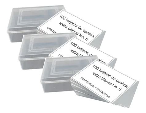 Tarjetas Presentación Cartulina Opalina 5x9 Cms 300 Piezas Blanco
