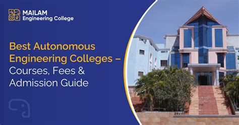 Best Autonomous Engineering Colleges Courses Fees Structure And Admission Guide