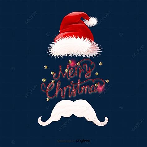 크리스마스 일러스트 모자에 메리 제목 인쇄 술 크리스마스 행복했어 조판 Png 일러스트 및 Psd 이미지 무료 다운로드 Pngtree Christmas Hat