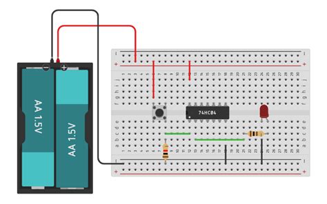 Circuit Design Not Gate Tinkercad