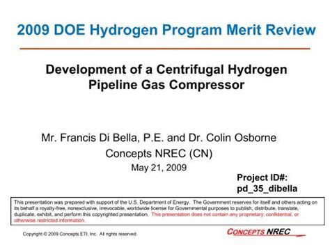 Development Of A Centrifugal Hydrogen Pipeline Gas Compressor