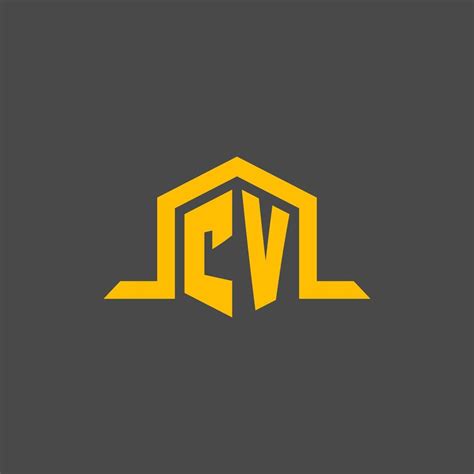 CV Monogram Initial Logo With Hexagon Style Design Vector Art At Vecteezy