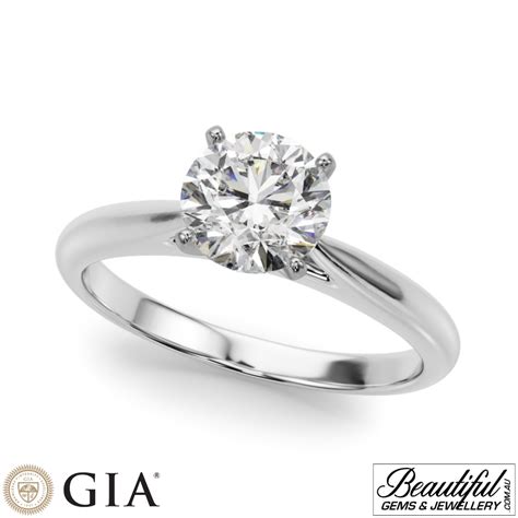 Classic Two Tone 1ct Solitaire Diamond Engagement Ring In 18ct White