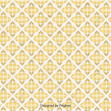 ดาวน์โหลดแท็ก ลวดลายดอกไม้ไทยสีเหลือง ลายกนก