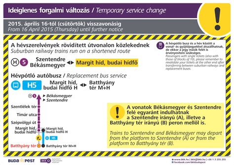 A H5 ös HÉv Helyett Pótlóbuszok Járnak A Batthyány Tér M H és A Margit Híd Budai Hídfő H Között