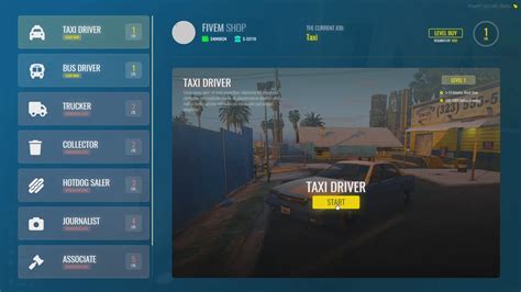job selector with exp level system fivemscript store