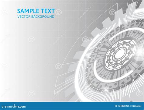 Gray Abstract Vector Background Digital And Technology Concept Stock Vector Illustration Of