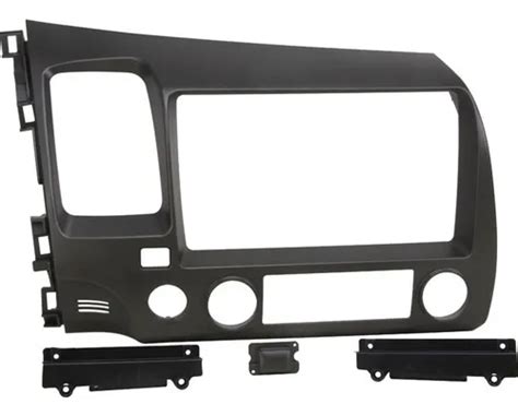 Moldura 2 Din 9 Polegadas New Civic 08 11 Grafite Frete Grátis