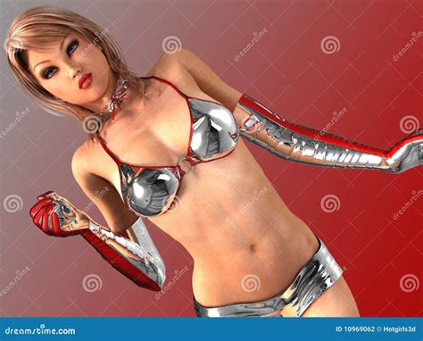 Hot Girls 3d The Sexiest 3d Virtual Girls Ever Stock Illustration