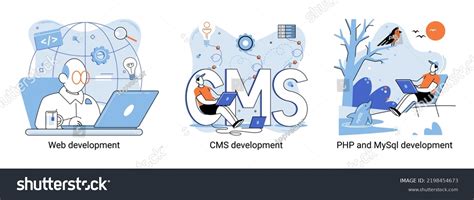 Website Architecture Concepts Metaphor Web Development Stock Vector Royalty Free