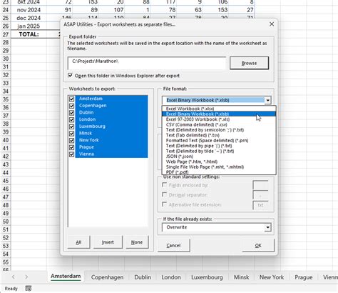 Asap Utilities For Excel Screenshots Of Asap Utilities In Action