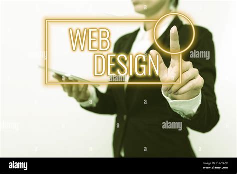 Conceptual Display Web Design Word Written On Website Development Designing And Process Of
