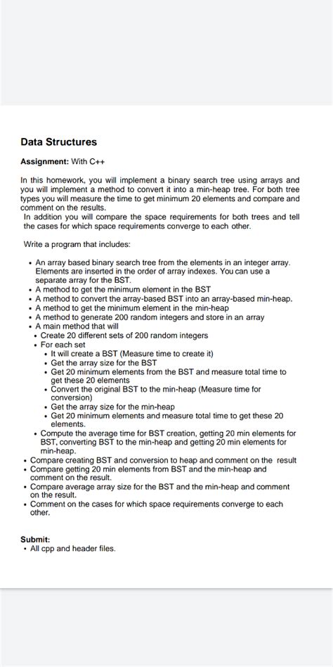 Solved Data Structures Assignment With C In This Chegg