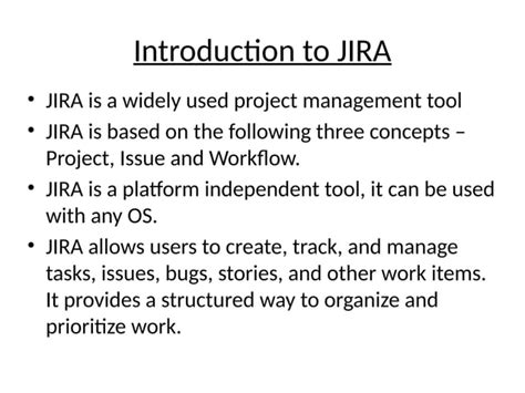 Jira Pptx Talks About Jira Issues Workflows Steps Pptx