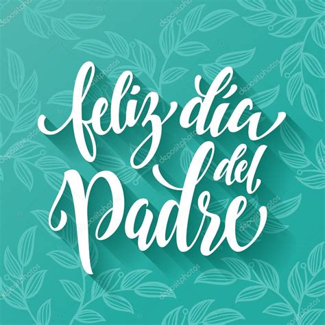 Tarjeta De Felicitación Feliz Día Del Padre En Español Vector De Stock