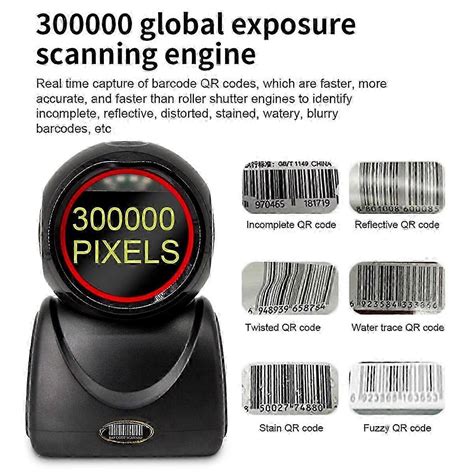2d Omnidirectional Barcode Scanner 1d 2d Qr Code Desktop Auto Sense Bar Code Usb Data Matrix