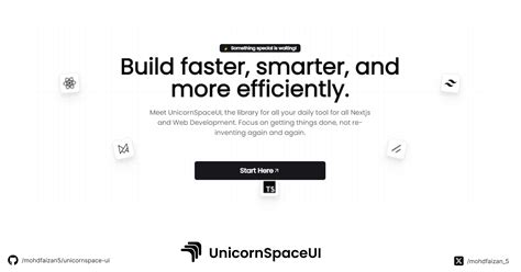 Github Mohdfaizan Unicornspace Ui Scale Faster Build Smarter And Launch With Confidence