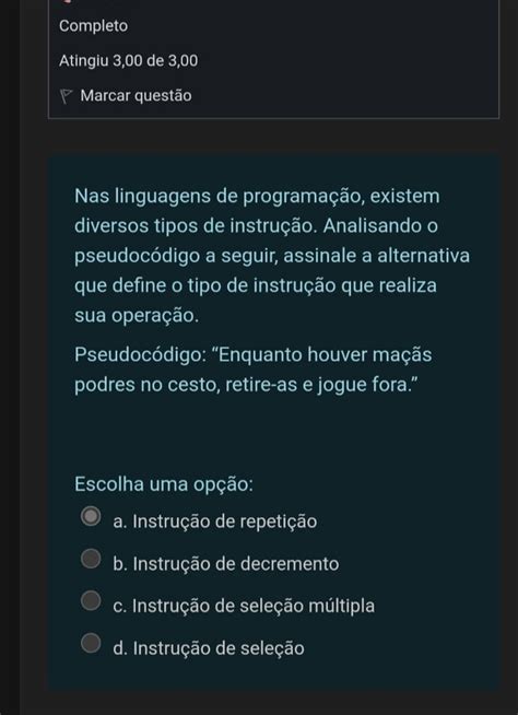 Prova Algoritmo Algoritmo E Programação