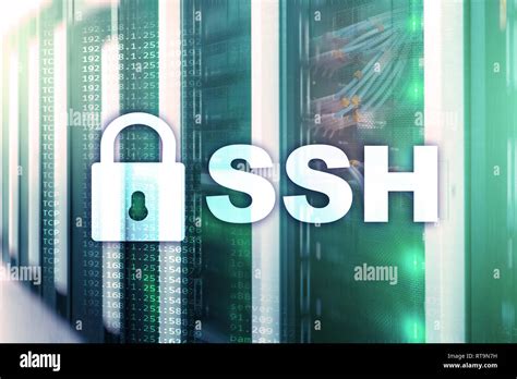 Ssh Secure Shell Protocol And Software Data Protection Internet And Telecommunication Concept