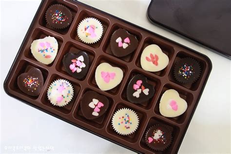발렌타인데이 초콜릿 만들기 아들램 솜씨