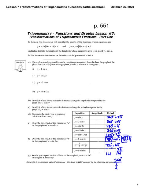 Transformations Of Trigonometric Functions Pdf Complex Analysis