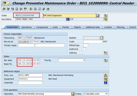 Sap Consultantbangladesh Sap Pm Preventive Maintenance Single Cycle Plan