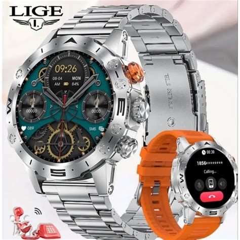 Lige Bluetooth Call Smartwatch Para Homens Esportes Ao Ar Livre