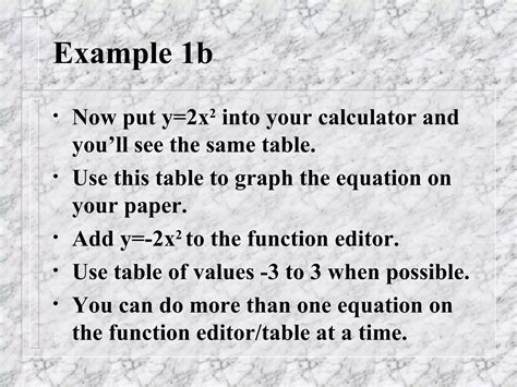 7 1 Exploring Quadratic Functions Ppt