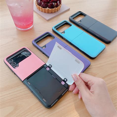 힌지보호 카드 수납 마그네틱 Z플립 케이스 잘된케이스