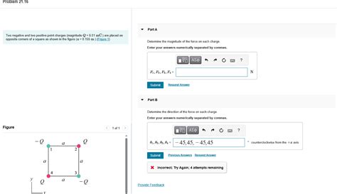 Solved Two Negative And Two Positive Point Charges Chegg Com