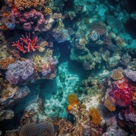 Premium Ai Image Underwater View Of The Coral Reef