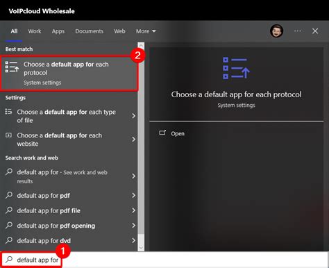 Click To Call Default Program Setup Windows Phone Cloud Hosted Pbx
