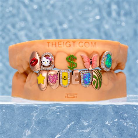 Kitty And Opal And Enamel Diamond Grillz Hello Kitty Grillz Icegiant