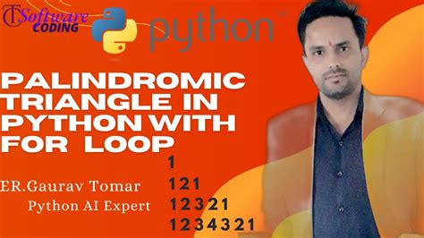 Palindromic Triangle In Python With For Loop Youtube