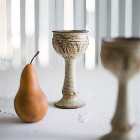 Ceramic Wine Goblet Etsy