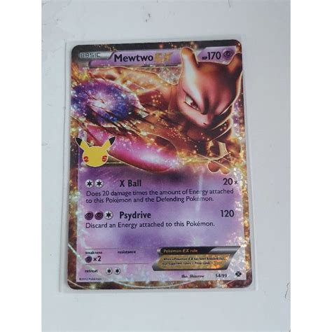 Pokemon Mewtwo Ex 25th Anniversary Celebration Card Shopee Singapore