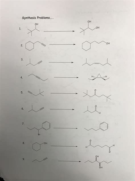 Solved Synthesis Problems OH Chegg Com