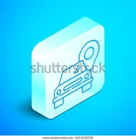 isometric line map pointer taxi icon stock vector royalty free