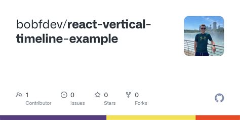 GitHub Bobfdev React Vertical Timeline Example