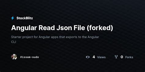 Angular Read Json File Forked Stackblitz