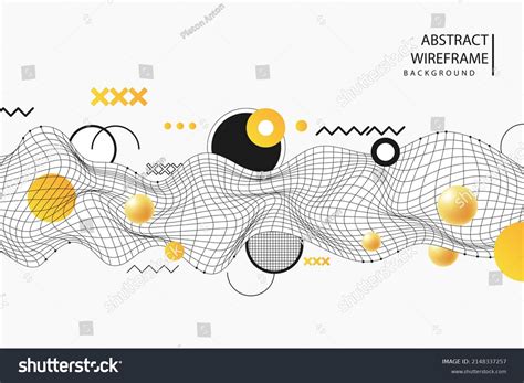 Wireframe Abstract Background Wireframe Science Backdrop Stock Vector Royalty Free 2148337257