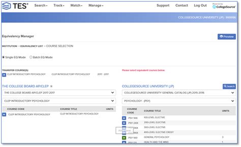 Create Equivalencies To Advanced Placement Ap College Level Examination Program Clep Tes